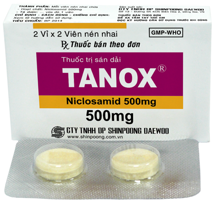 NICLOSAMID - Thuốc diệt Sán lợn, Sán bò, các loại Sán - Benh.vn